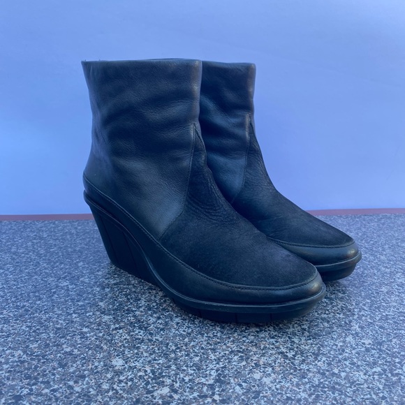 Camper | Shoes | Camper Alicante Wedge Ankle Boot Wzipper Sz 4 | Poshmark